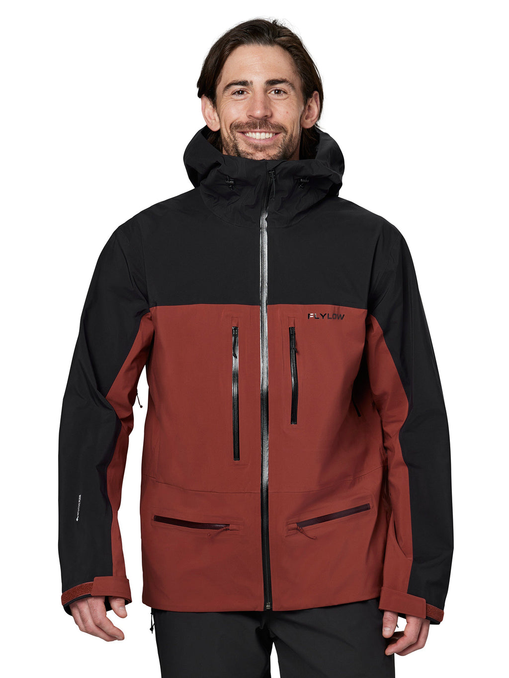 Flylow KANE JACKET Black/Redwood – Fresh Skis